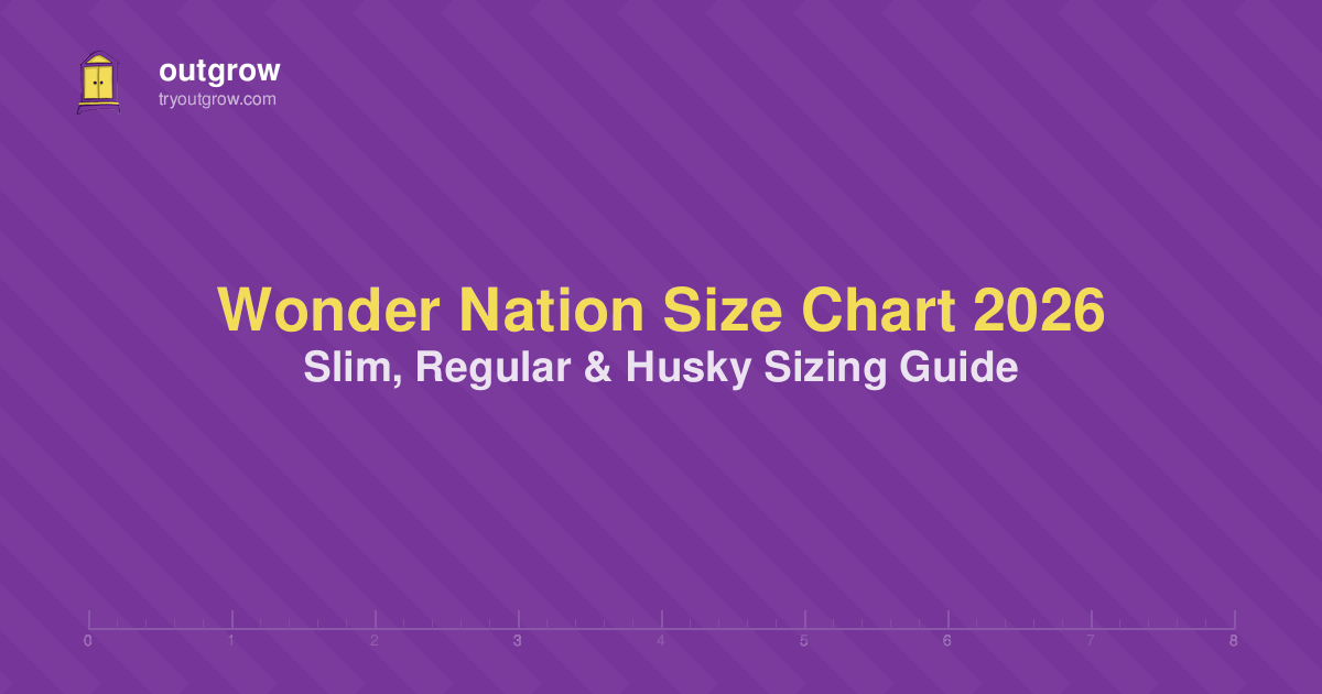 Wonder Nation Size Chart 2026 — Slim, Regular & Husky Sizing Guide ...